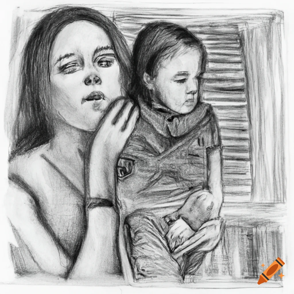 Prisoner reminiscing about family on Craiyon