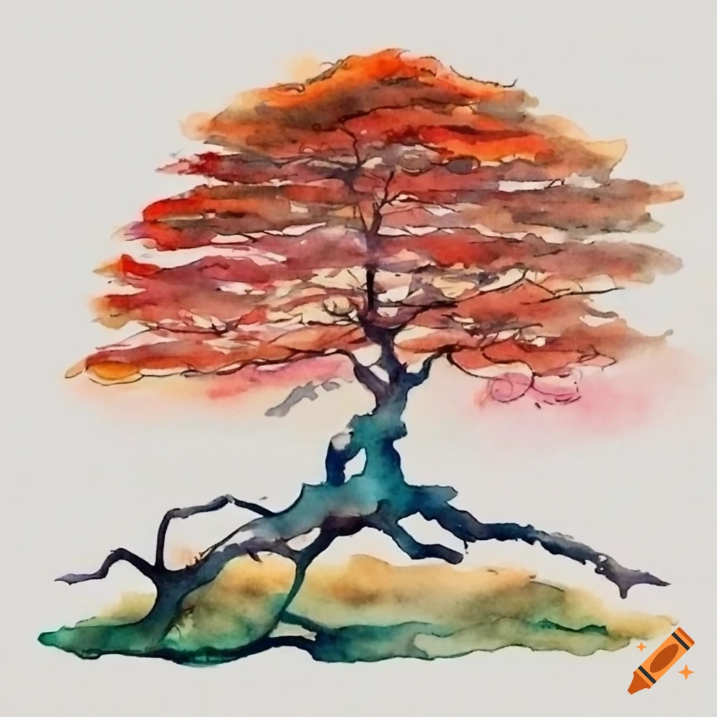 Ancient japanese-style tree on Craiyon