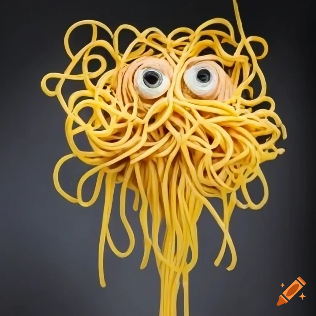 Spaghetti cloud with noodly appendages and cute eyes like the Flying ...