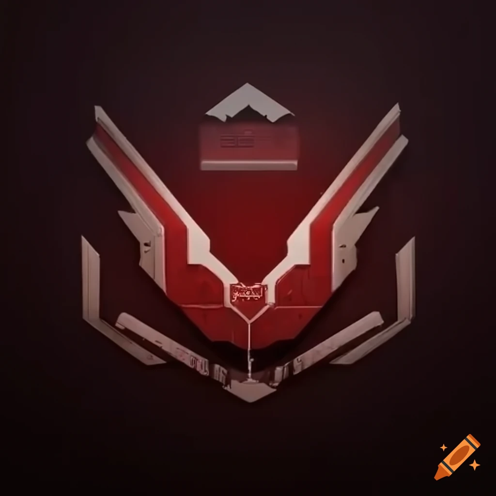 Detailed representation of a red and white insignia on Craiyon