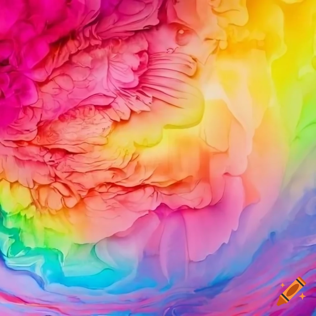 Whimsical design with radiant rainbow colors in vintage style on Craiyon