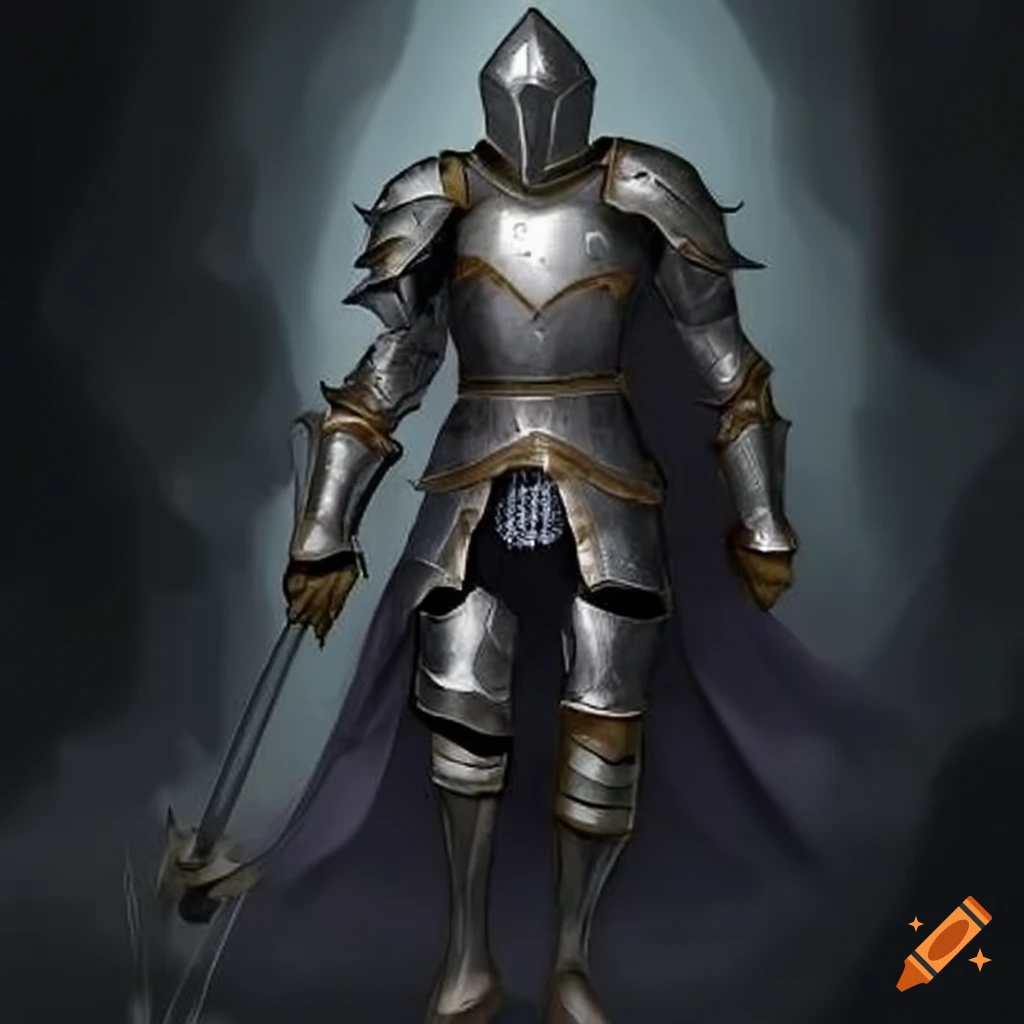 Knight hero turning villain in simplistic armor on Craiyon