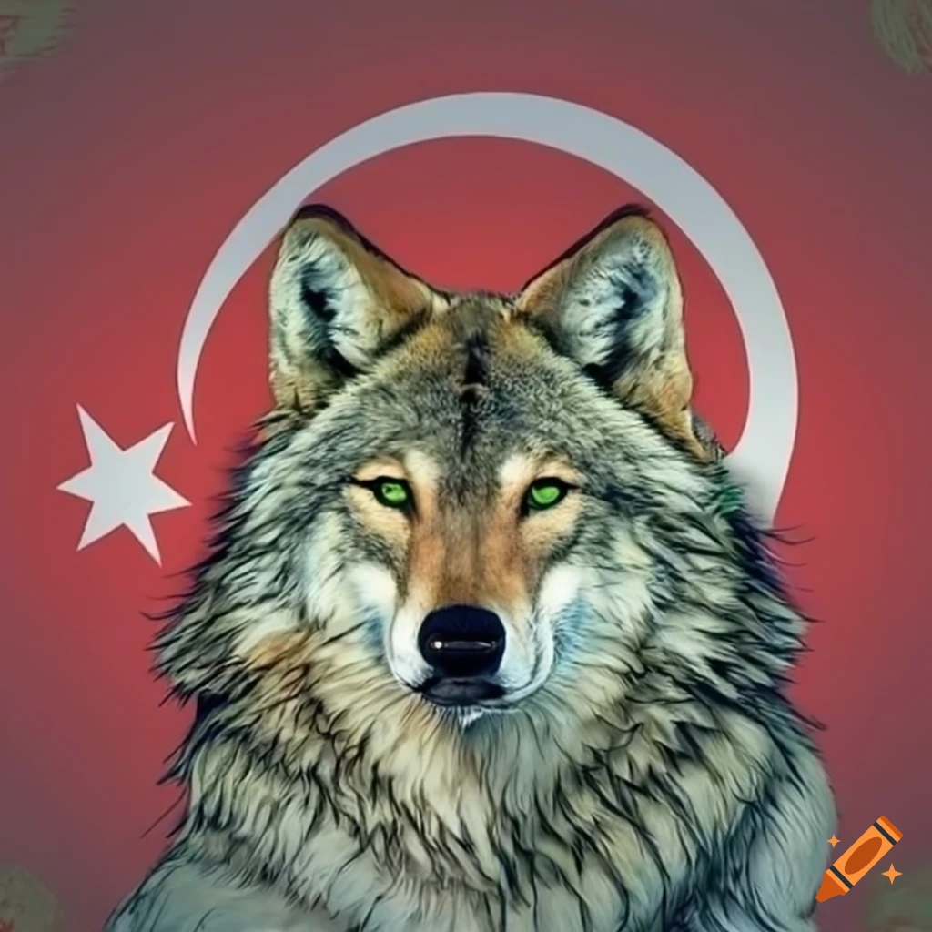 Wolves with turkish flag on Craiyon
