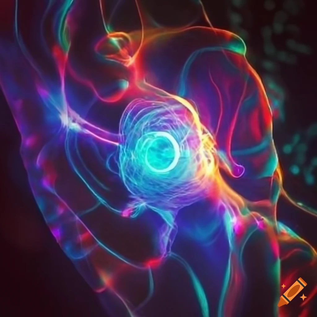 Kirlian photography and quantum entanglement related concept on Craiyon