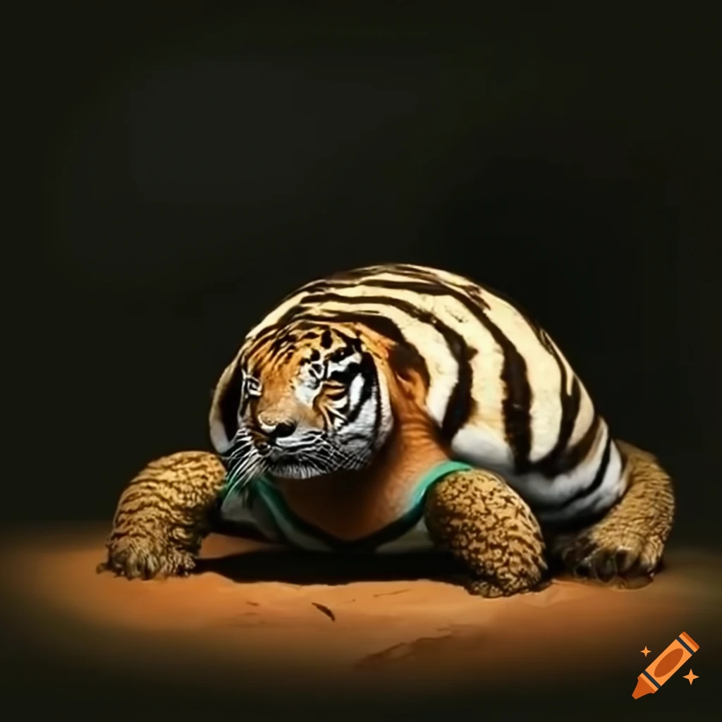 Turtle and tiger hybrid on Craiyon