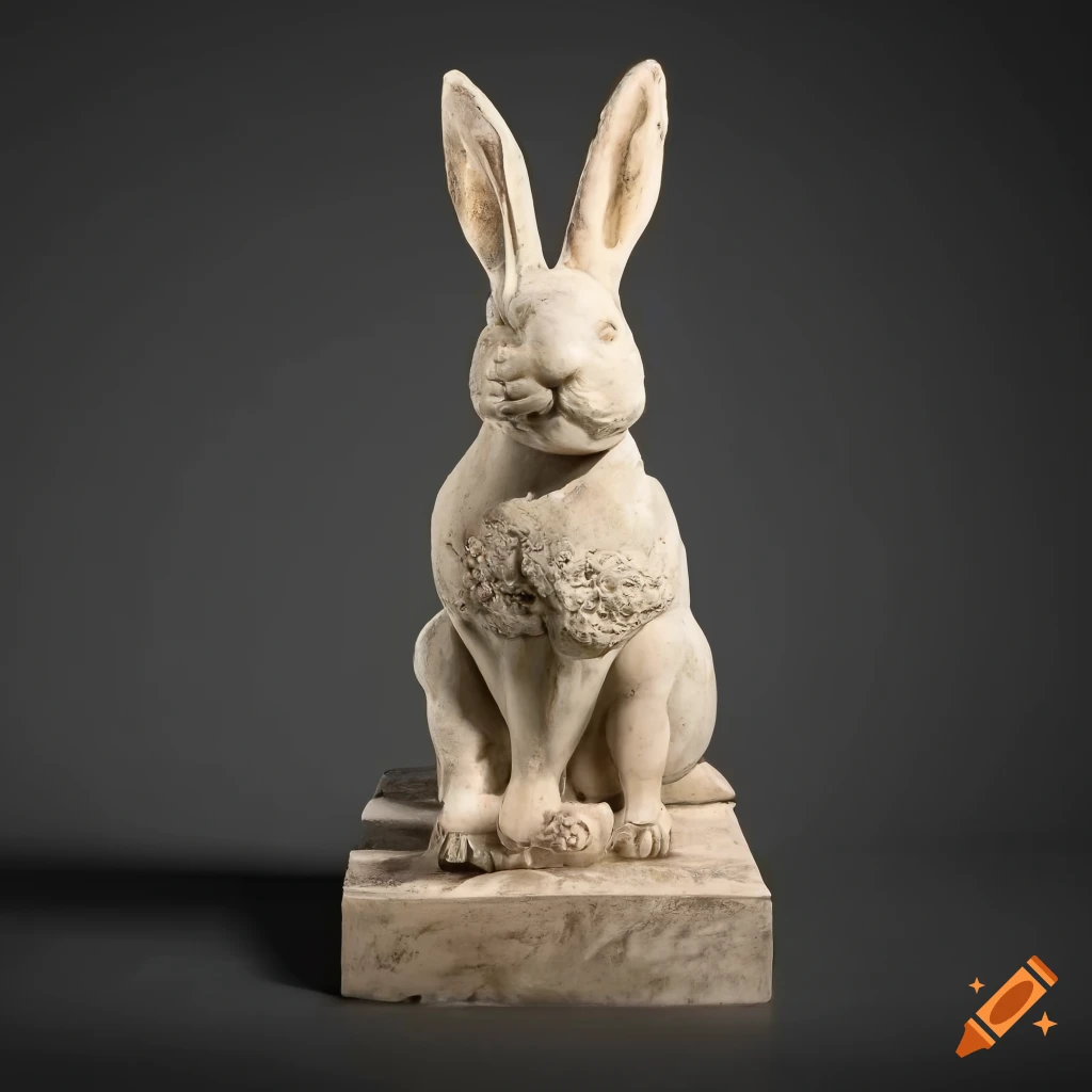 Roman marble sculpture of an easter bunny on Craiyon