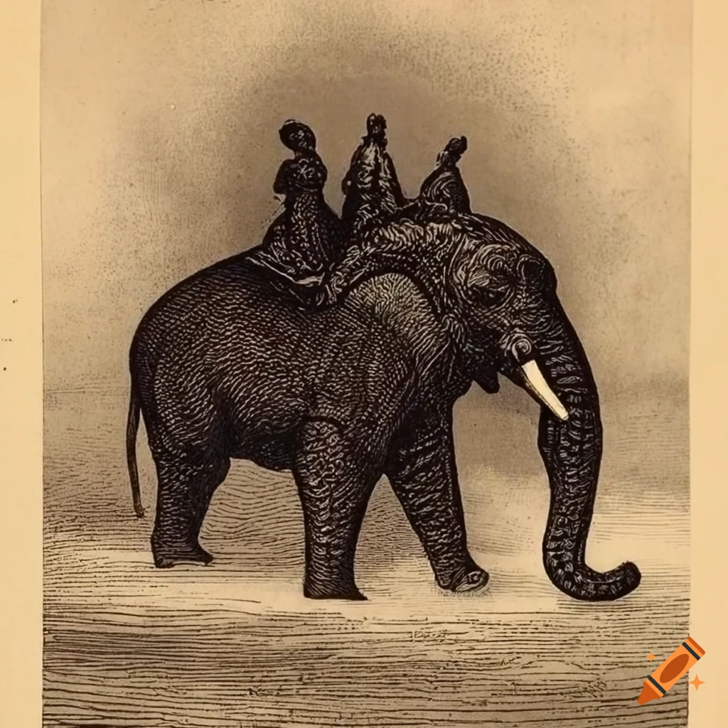 Etching print of antique dark car inspired by the 60's with a dashund ...