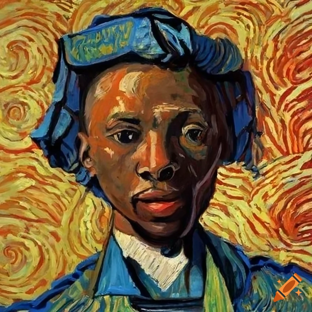 Portrait of olaudah equiano in vincent van gogh style on Craiyon