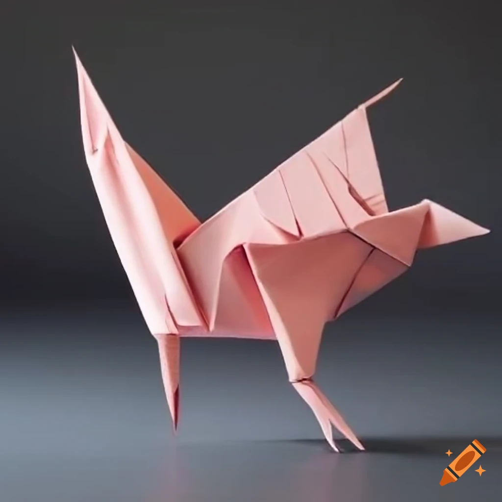 Origami tsuru-like bird on Craiyon