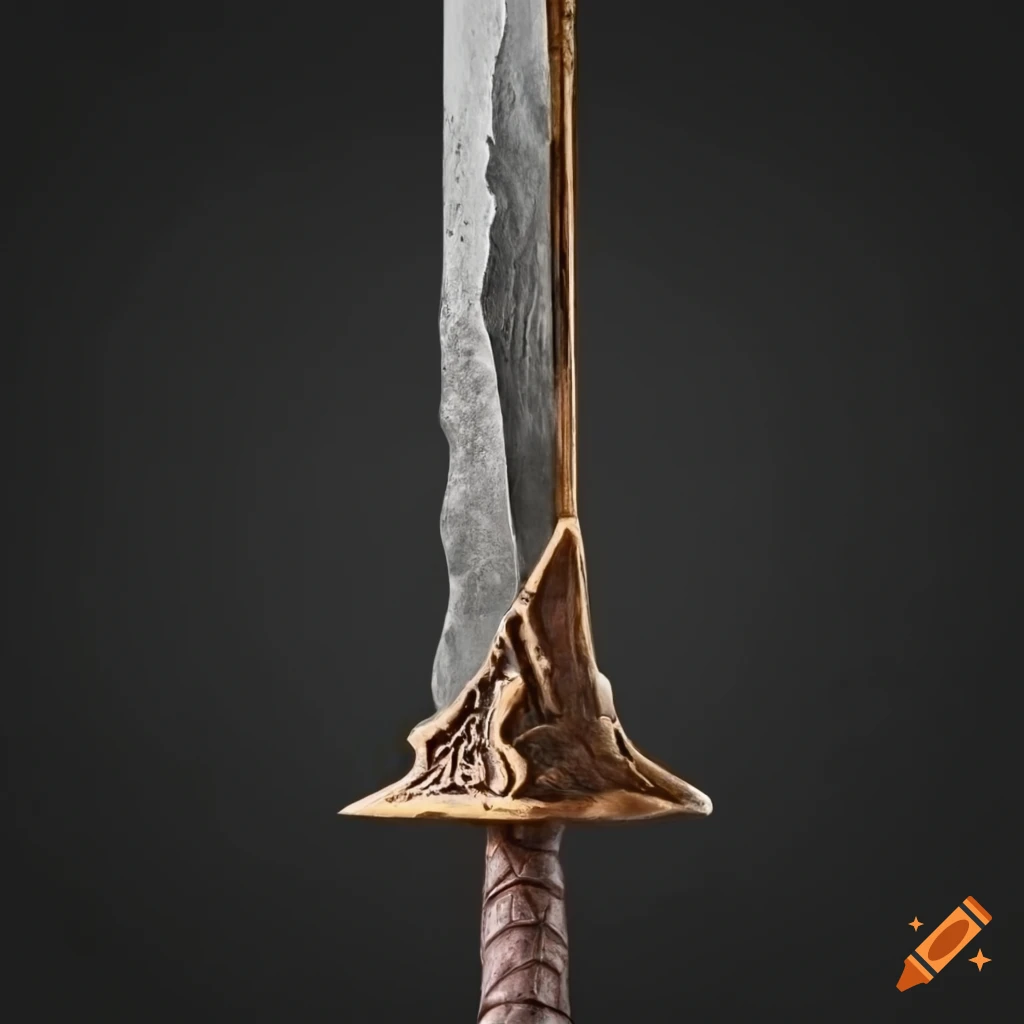 Charred stone sword on Craiyon