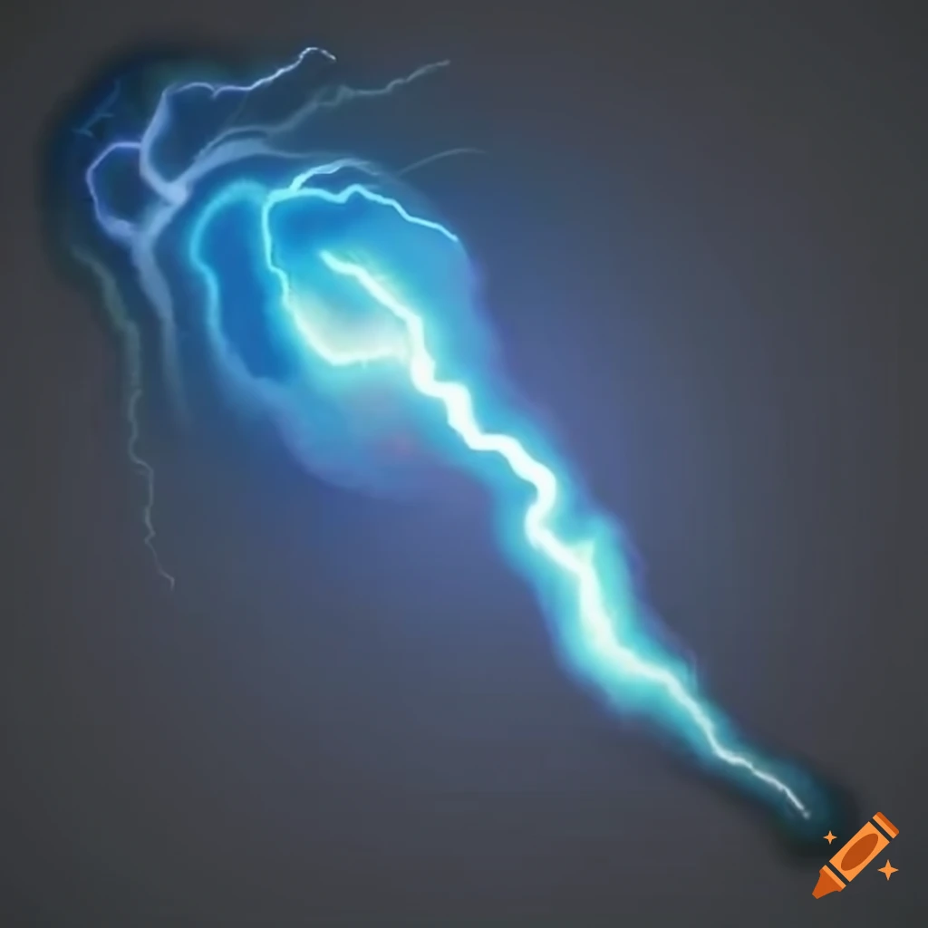 Realistic lightning comet spell icon on Craiyon