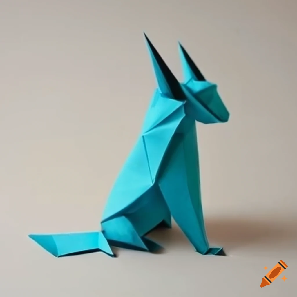 Origami sculpture of a paw on Craiyon