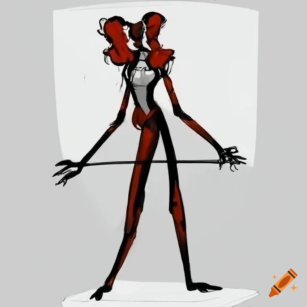 Absurdist character sketch on Craiyon