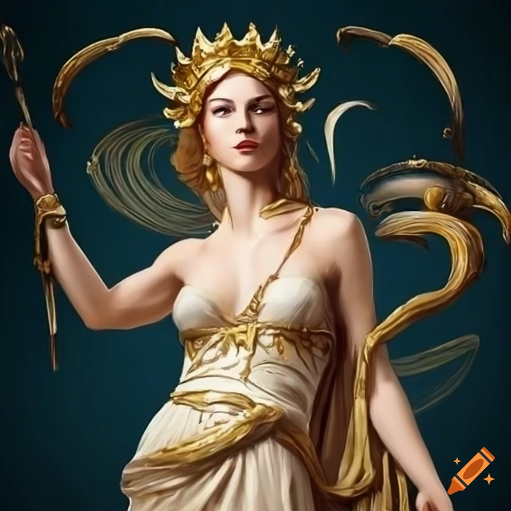 Greek goddess statue on Craiyon