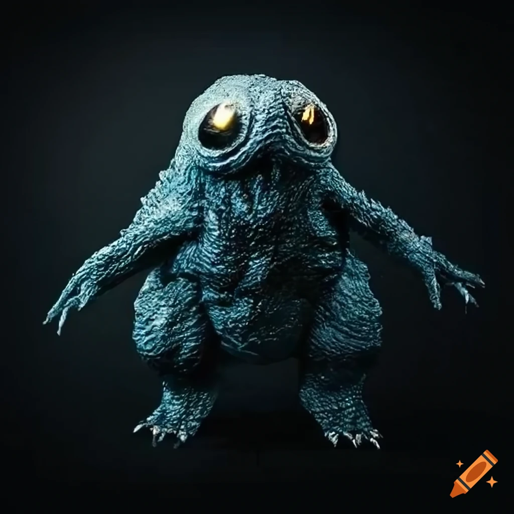 Hedorah the smog monster vs godzilla in an epic battle on Craiyon