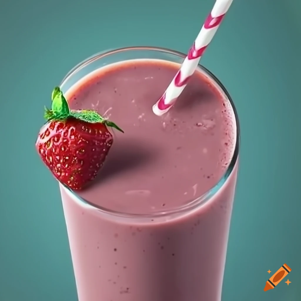 Healthy strawberry smoothie in high quality 4K resolution on Craiyon