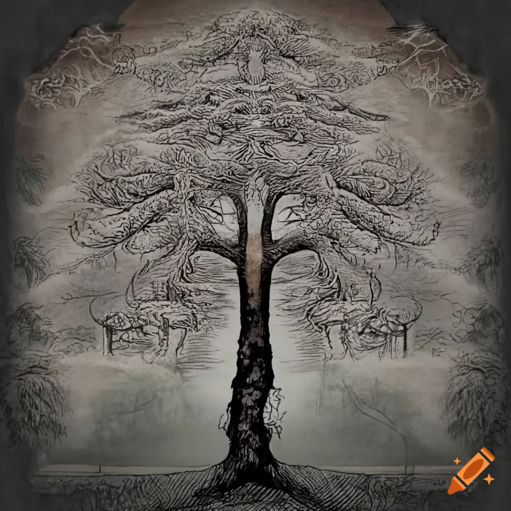 Ancient japanese style tree on Craiyon