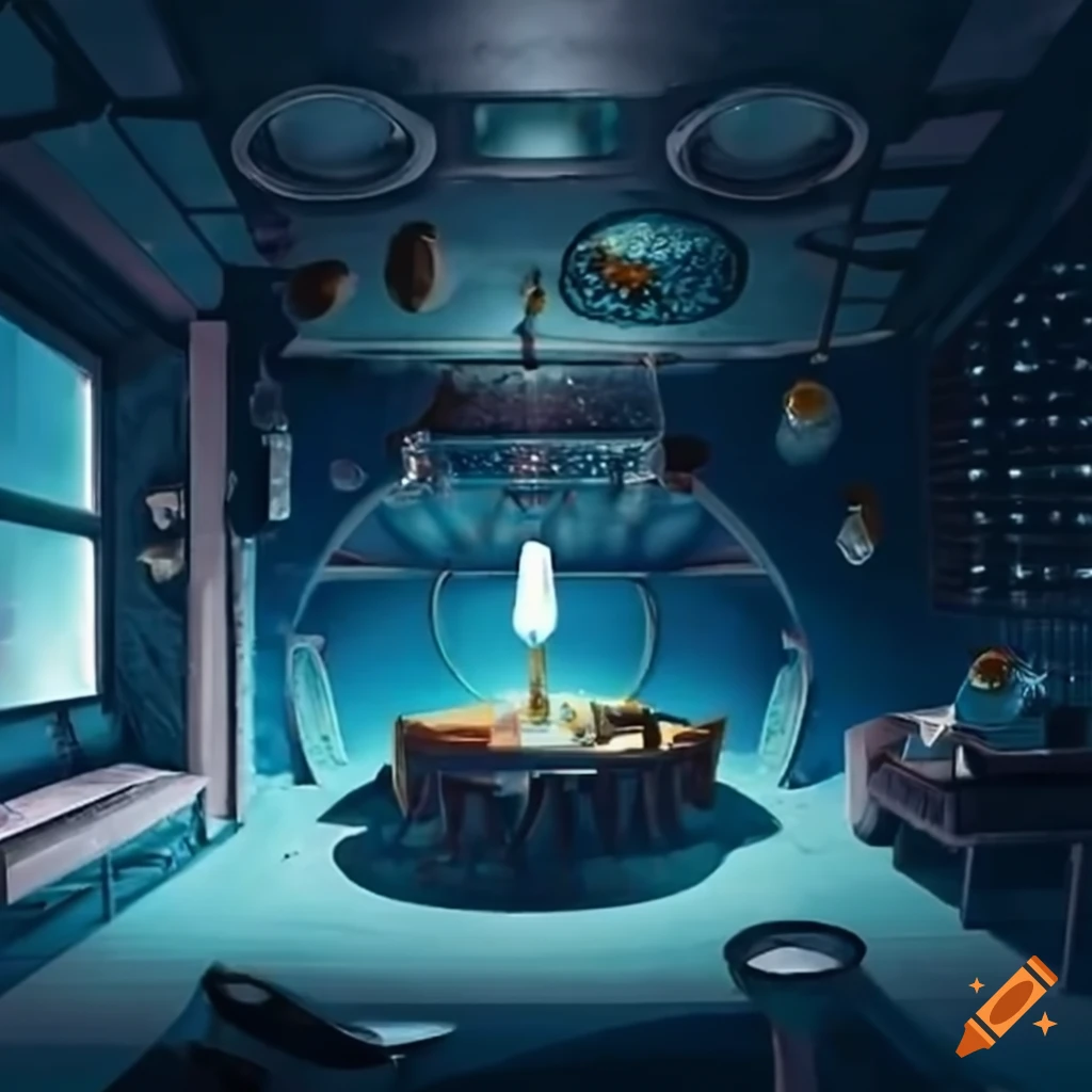 Restaurant in outer space setting on Craiyon