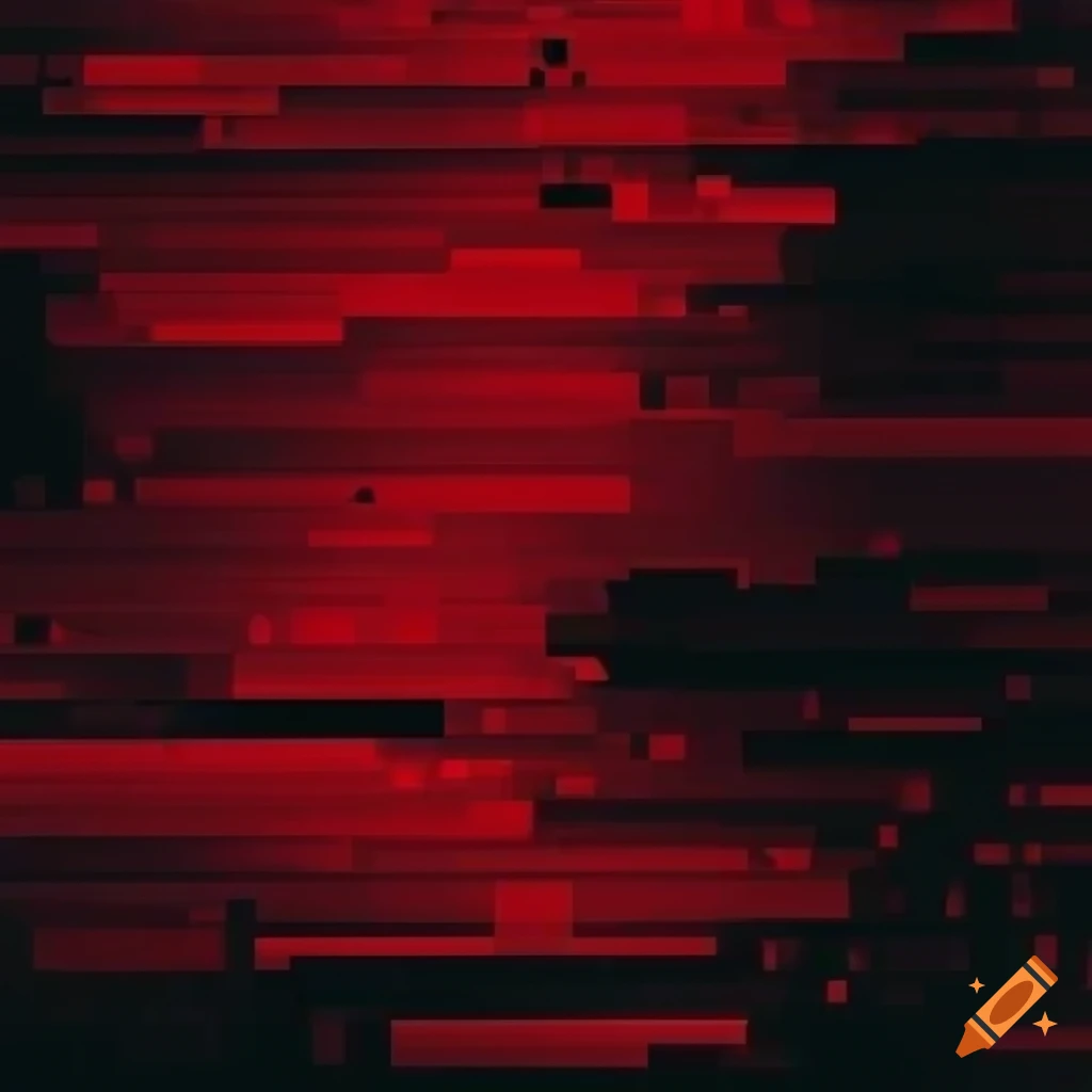 Black and red digital glitch abstract art on Craiyon