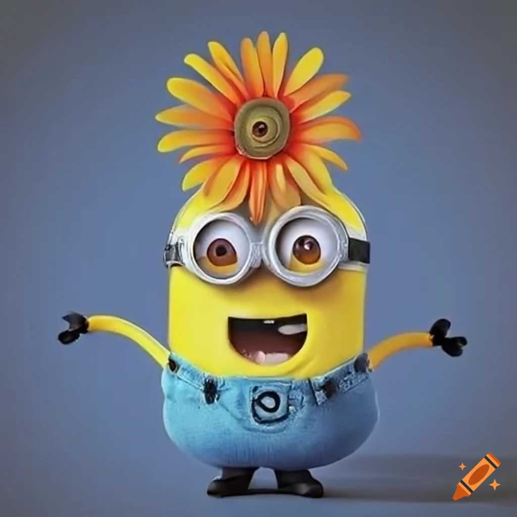 Flower minion on Craiyon
