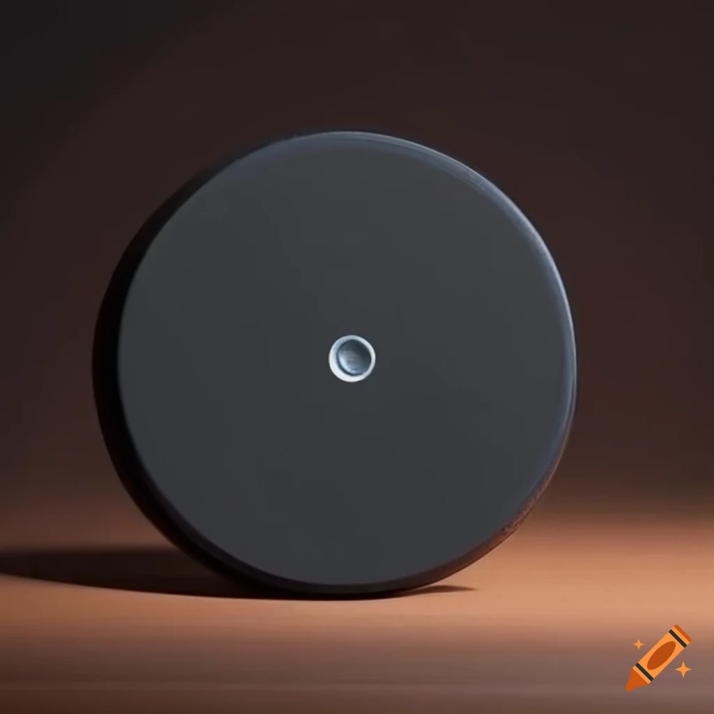 Small black circular device on a school desk on Craiyon