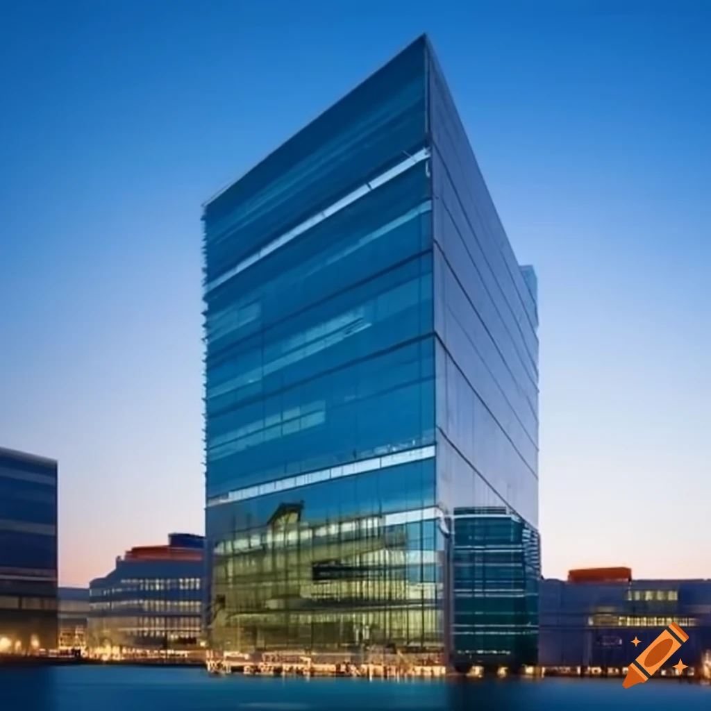 Exterior of an office building on Craiyon