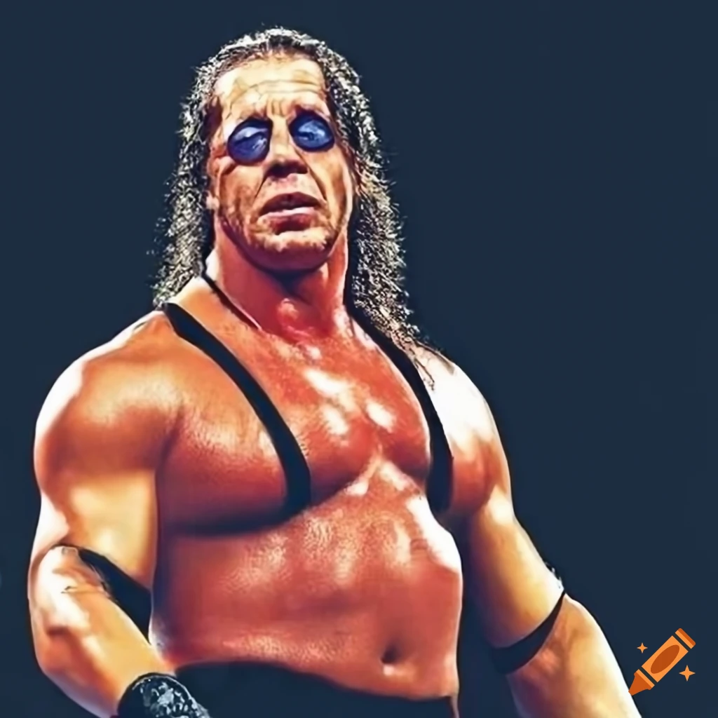 Bret hart wwe wallpaper on Craiyon