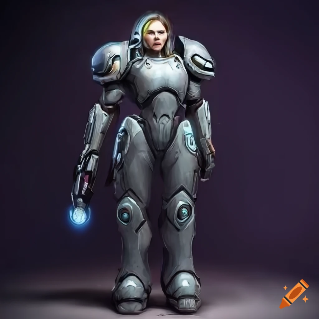Inspiring portrait of a fearless female marine from starcraft in ...