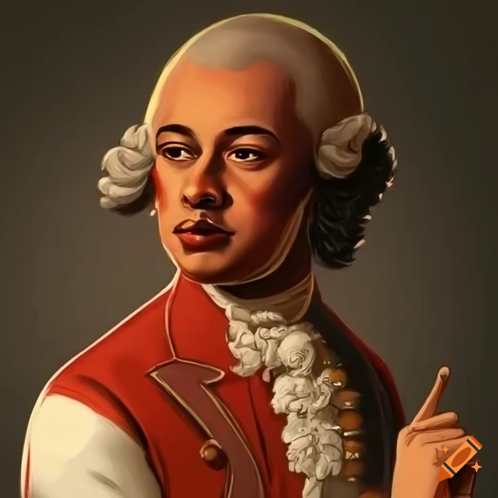 Illustration of wolfgang amadeus mozart portrayed as a person of color ...