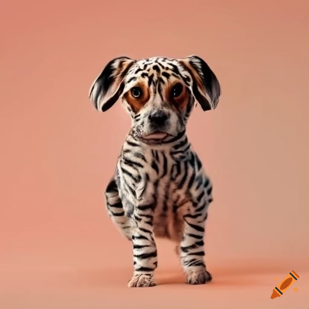 Striped dog on Craiyon