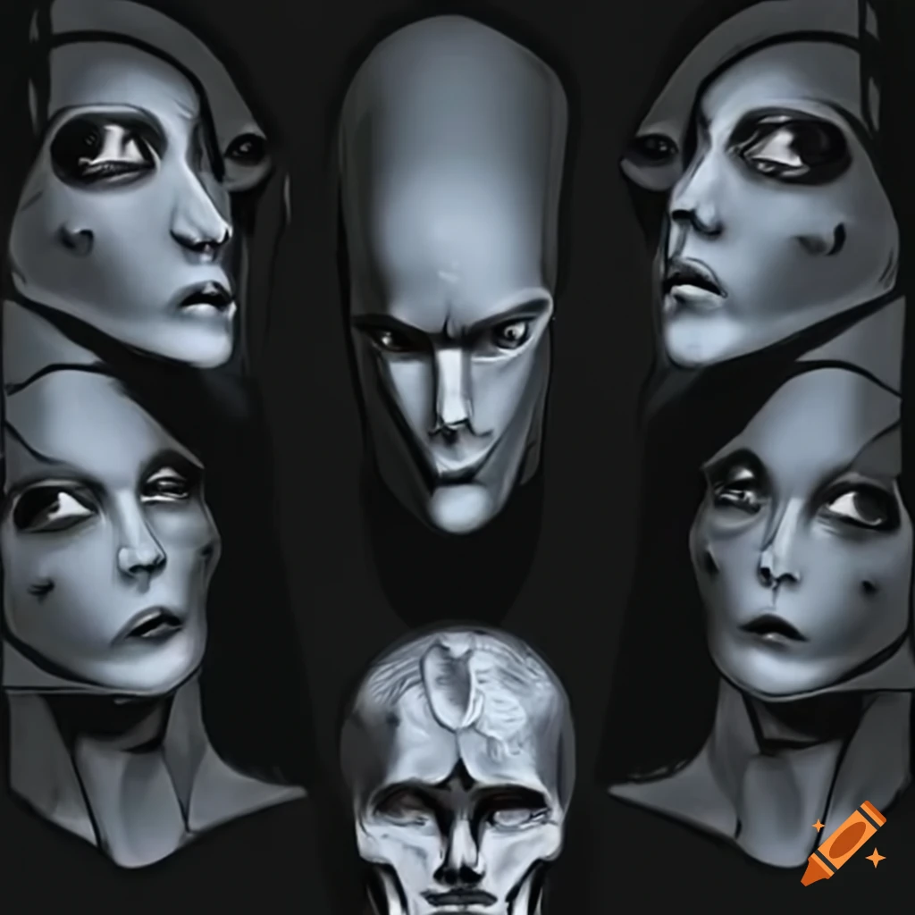 Artwork of the faceless ones on Craiyon