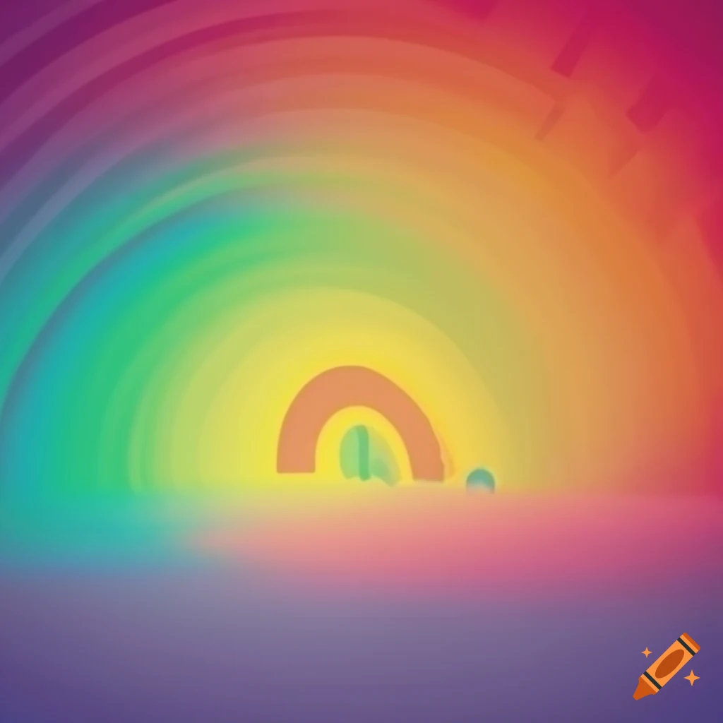 Retro rainbow on Craiyon