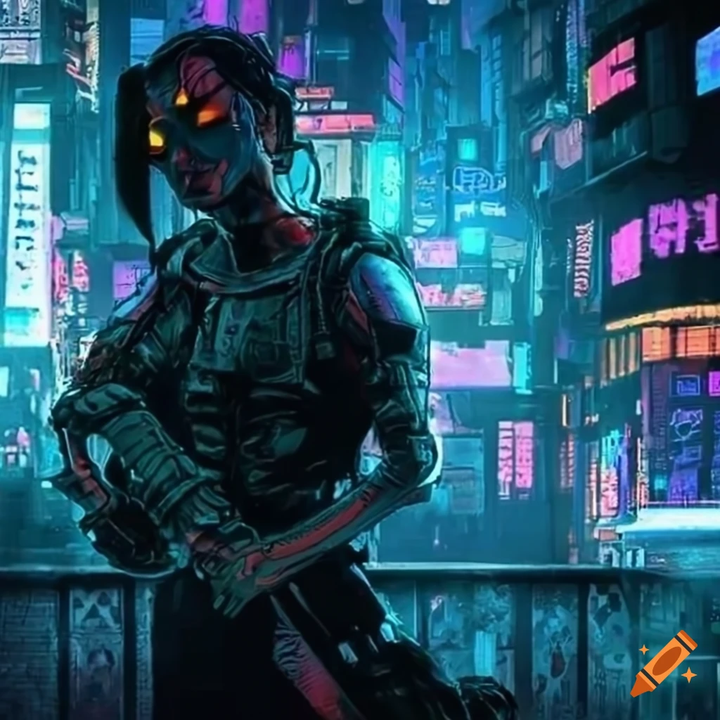 Cyberpunk concept art on Craiyon