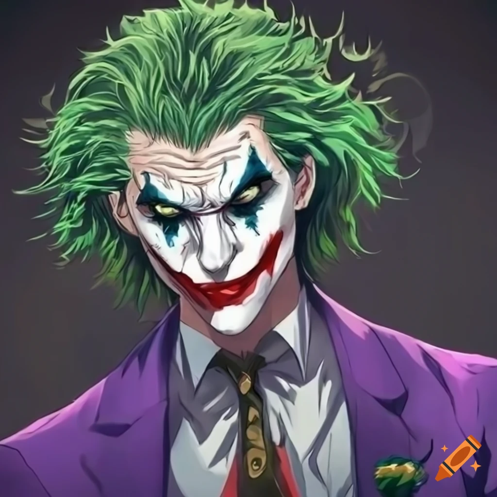 Anime version of the Joker character on Craiyon