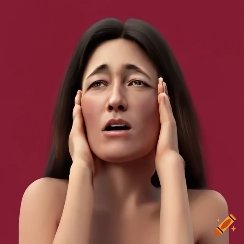 Woman lost in thought with deep emotion on Craiyon