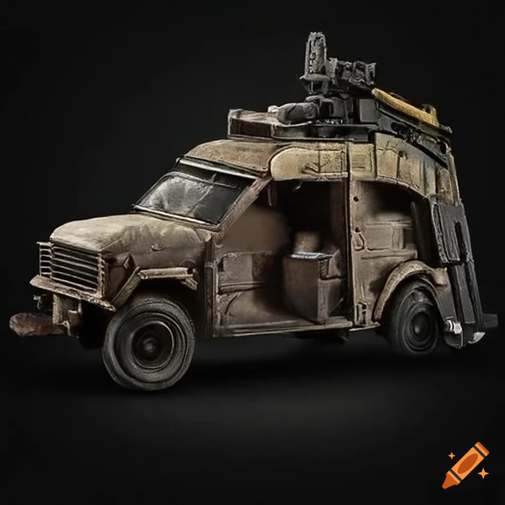 Tactical Tuk Tuk with mounted machine gun and cannon on Craiyon