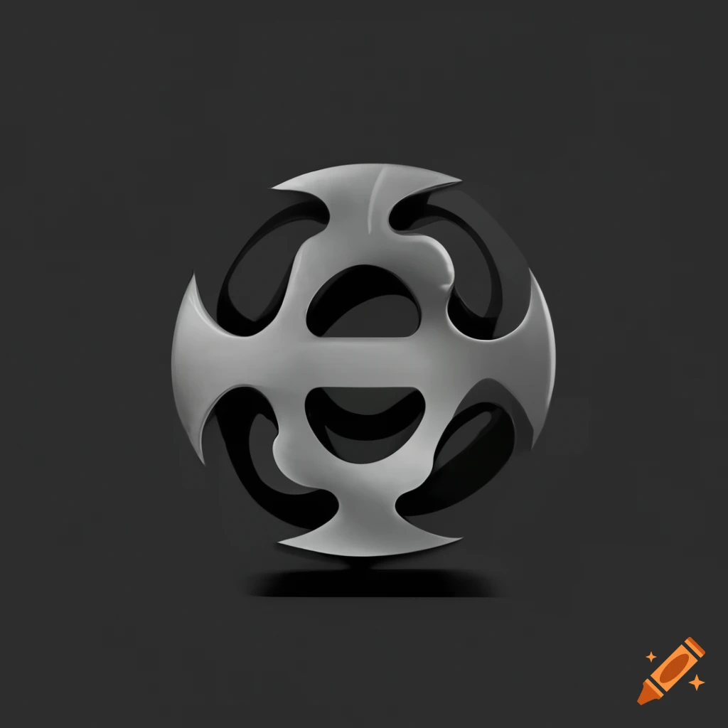 Minimalistic black and white game icon of a chakram on Craiyon