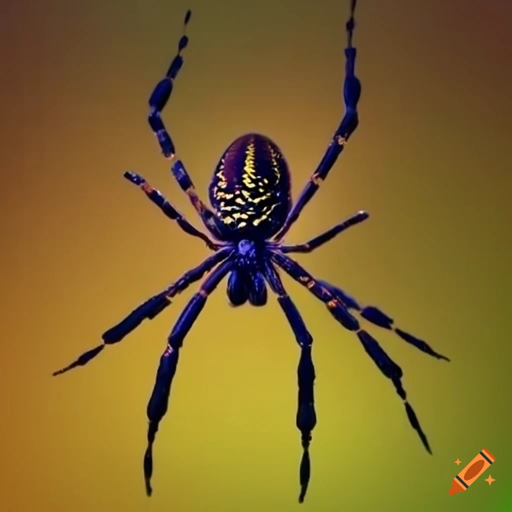 Golden spider on Craiyon