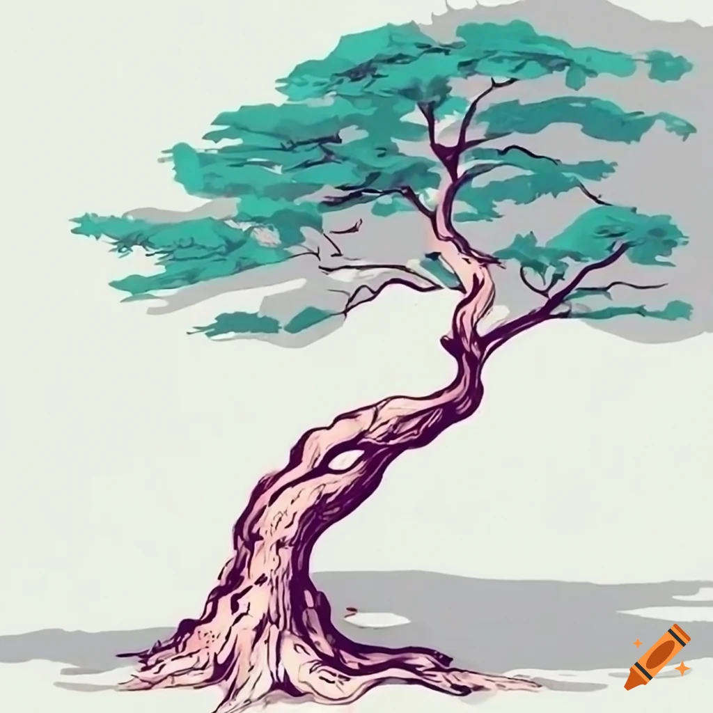 Ancient japanese style tree on Craiyon