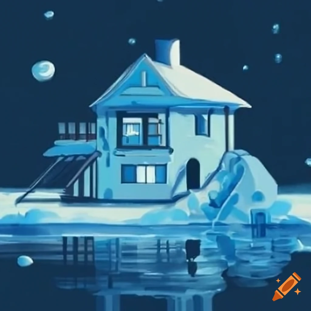 House in the ice on Craiyon