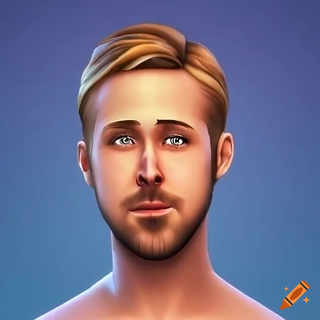 Ryan gosling as a sims 4 character in hd on Craiyon