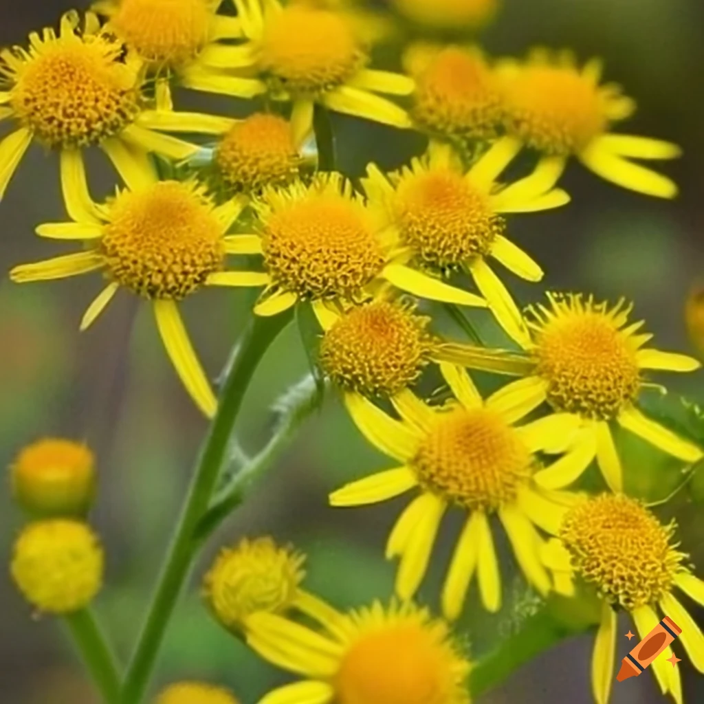 Golden ragwort plant on Craiyon