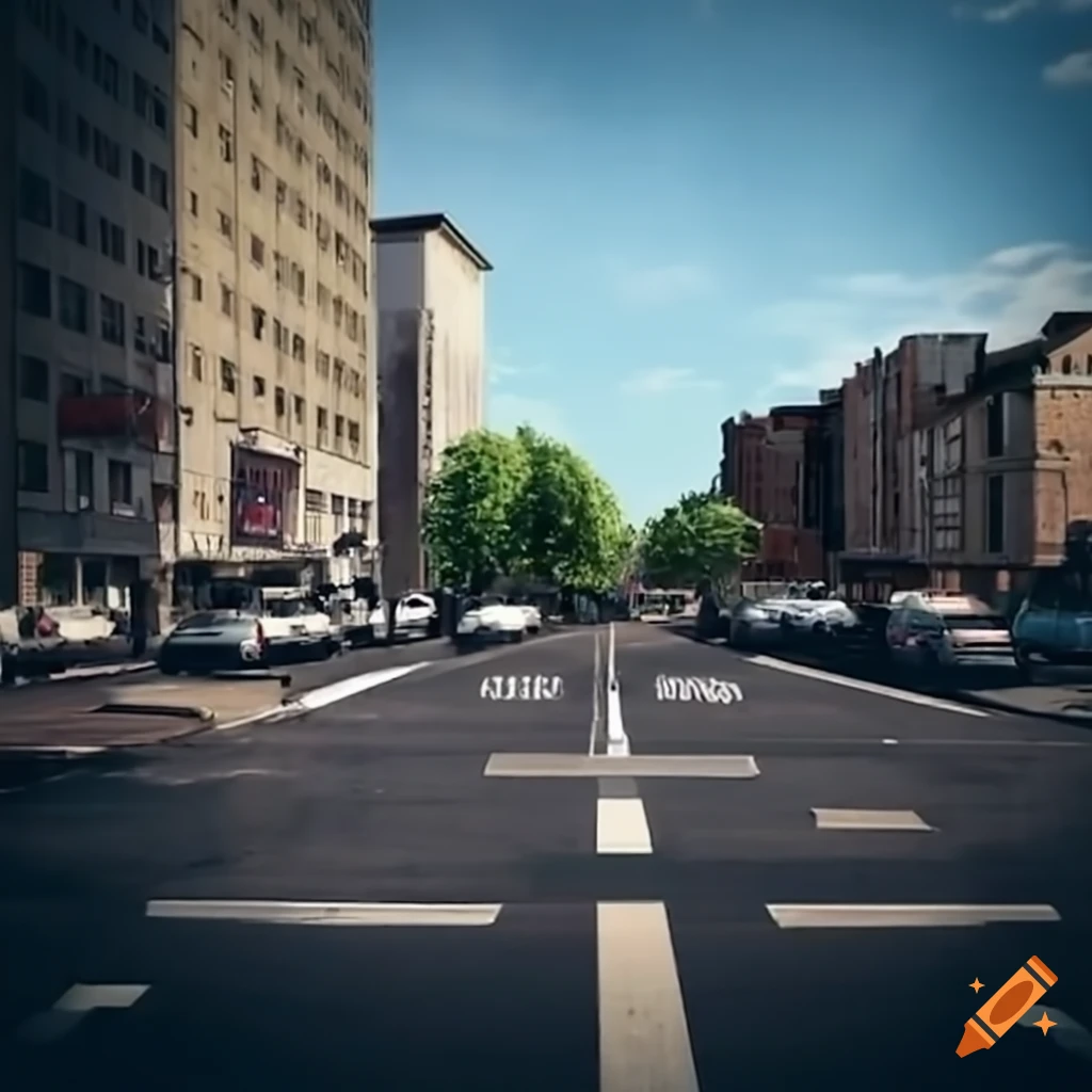 Street intersection view on Craiyon