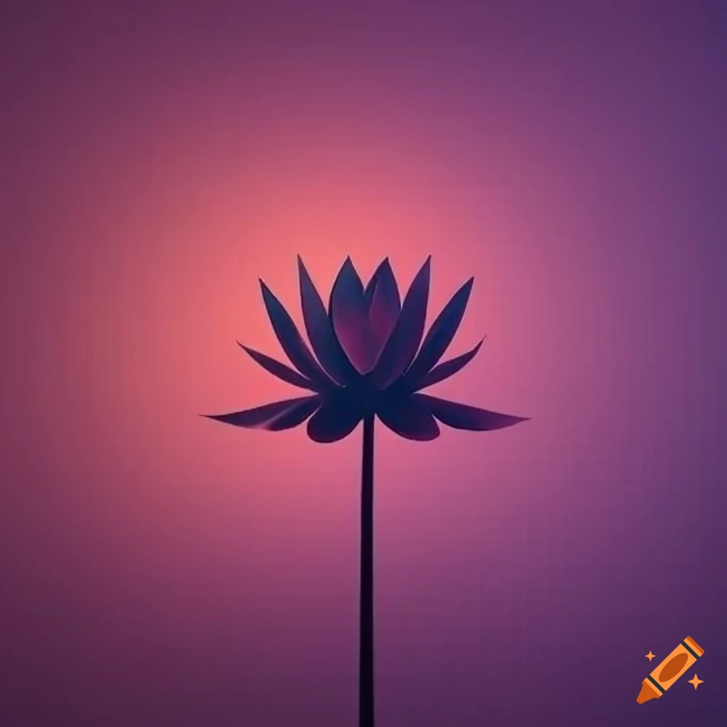 Stylized lotus flower design inspired by twenty one pilots' logo on Craiyon