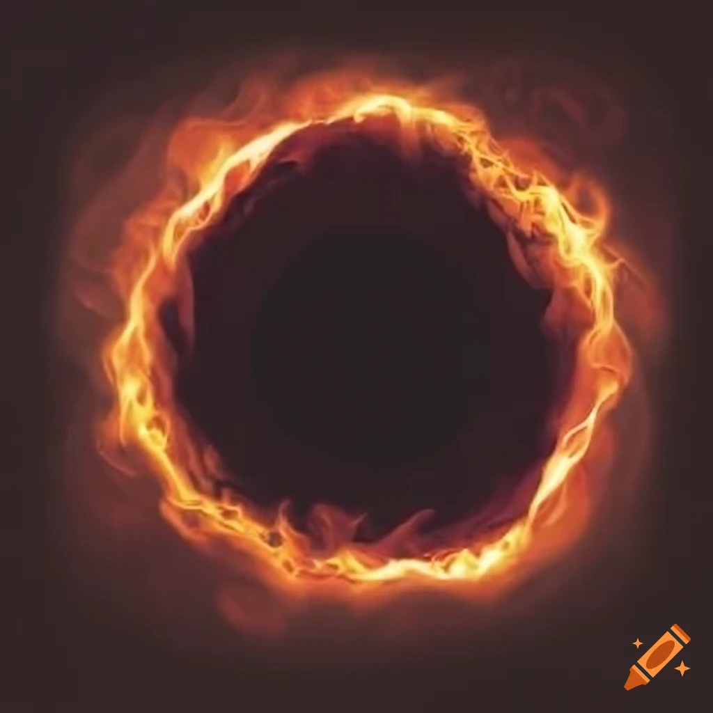 Fire circle on Craiyon