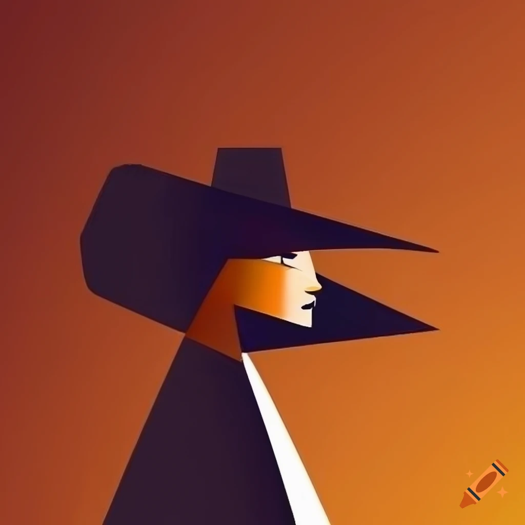 Minimalist cubist cowboy art on Craiyon