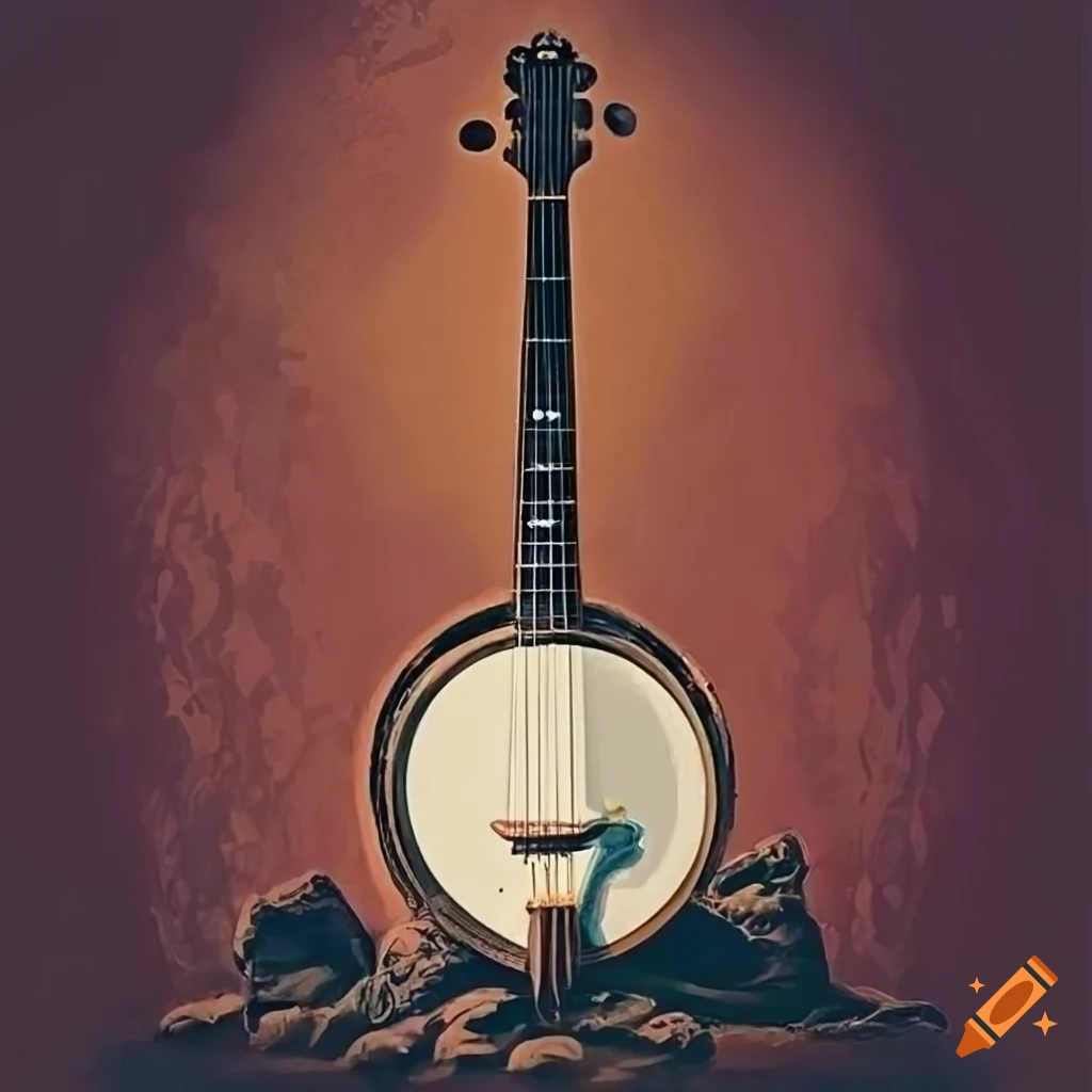 Concert poster featuring BBQ, bluegrass music, banjo, and barn on Craiyon