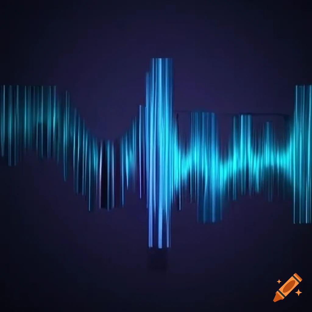 Audio waveform on Craiyon