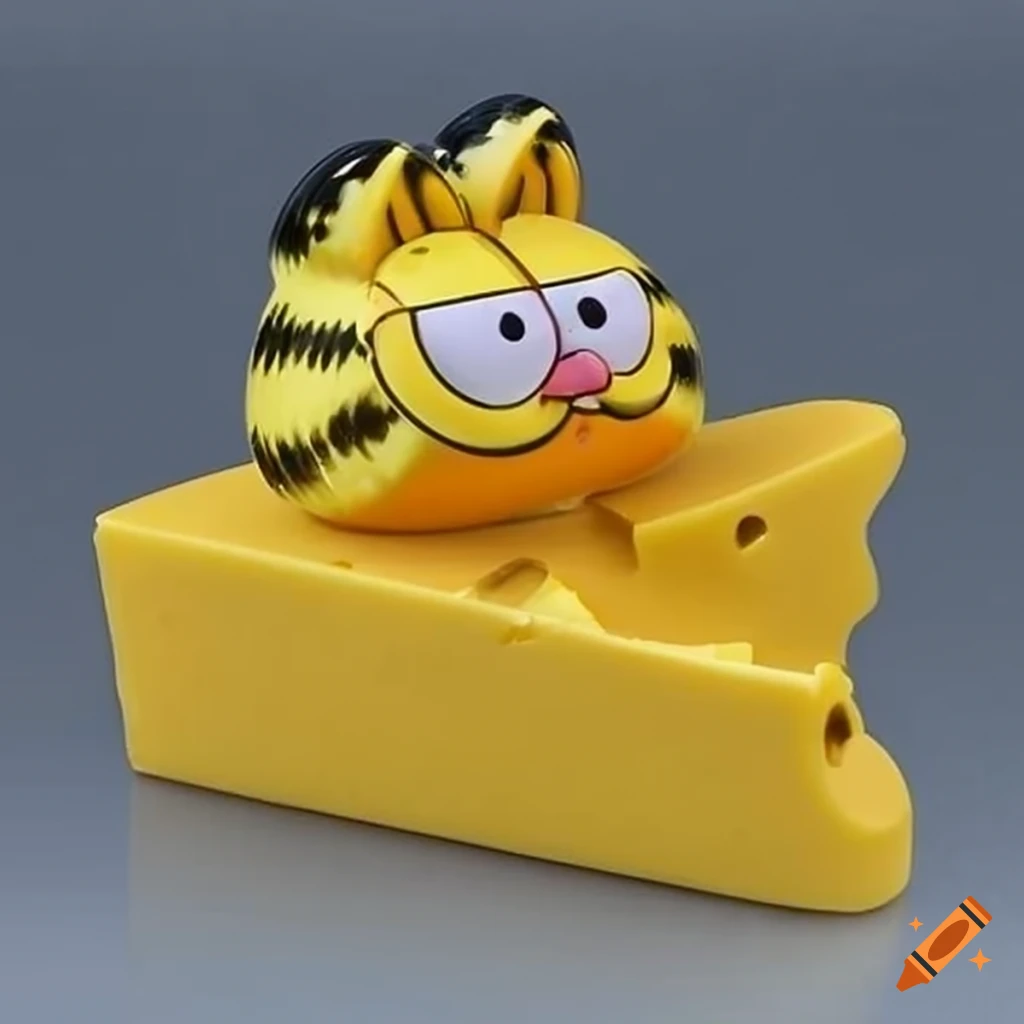 Garfield made of cheese on Craiyon