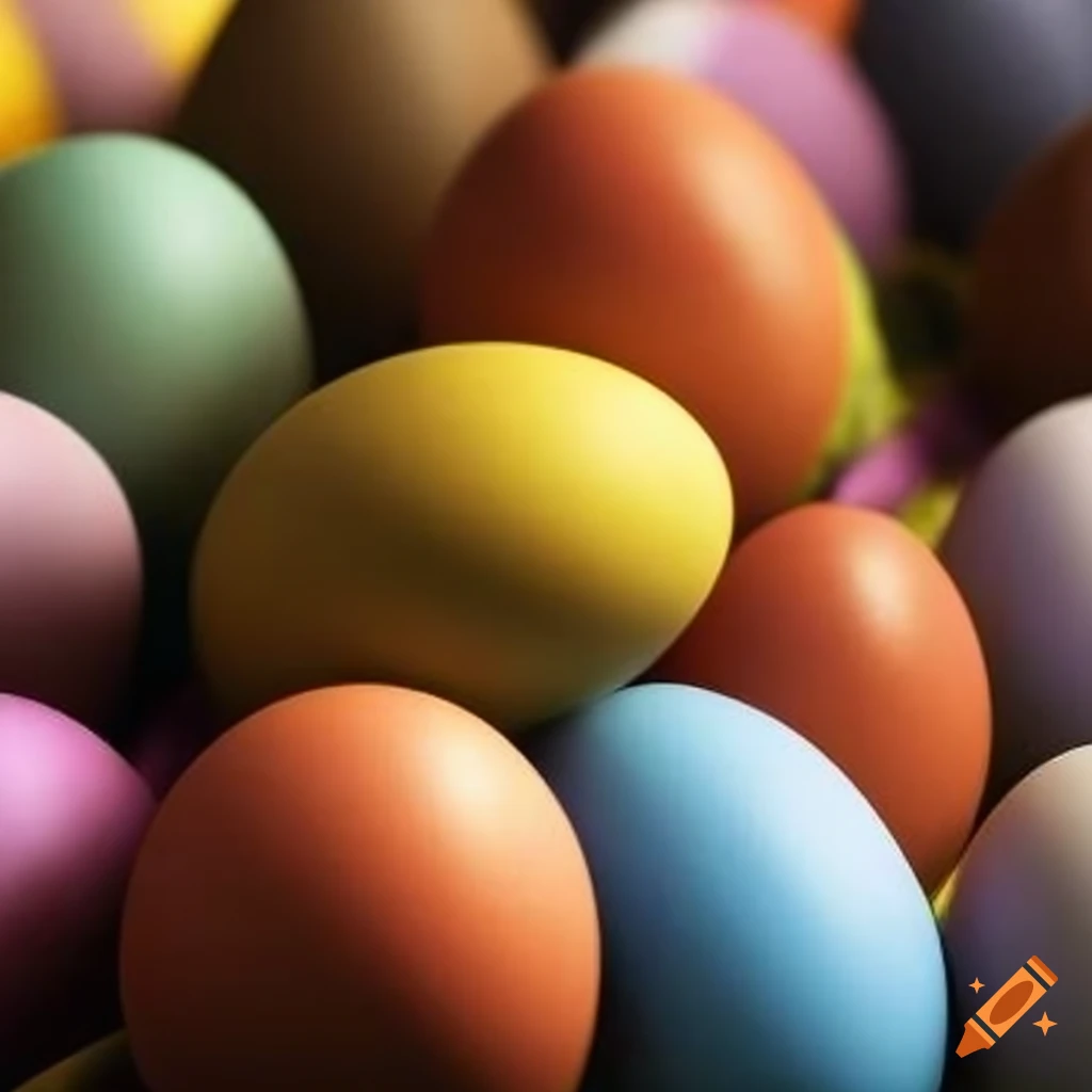 Thousands of colorful easter eggs on Craiyon